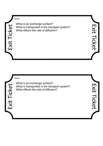 Exchange Surfaces and Transport systems | Teaching Resources