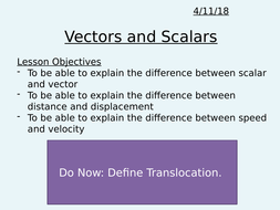Scalar and Vectors | Teaching Resources