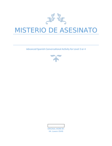 Spanish Murder Mystery Party Kit | Teaching Resources