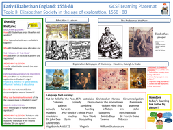 9-1 Edexcel History Learning/Topic Placemats for Early Elizabethan ...