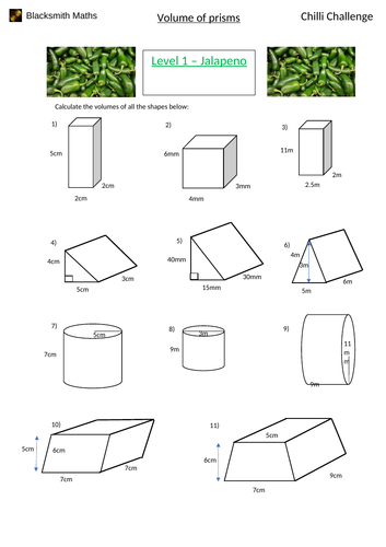 Volume of prisms - including cylinders lesson | Teaching Resources