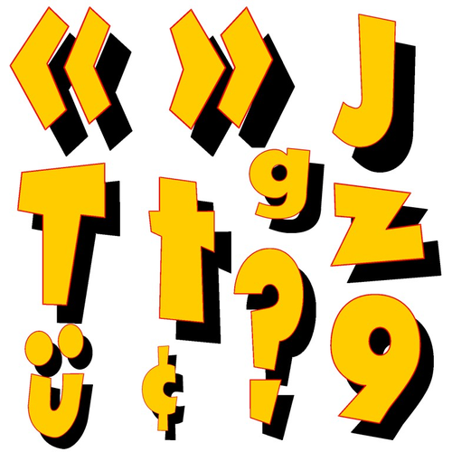 Alphabet and Numbers Clip Art - Retro Alphabet and Numbers Clip Art ...