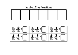 Year 3 Subtracting Fractions Using Bar Model and Cubes by MissJG133 ...