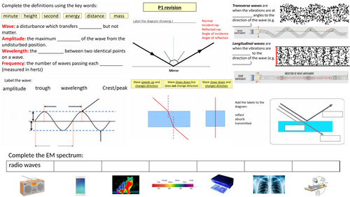 GCSE Physics Revision - P1 Waves | Teaching Resources