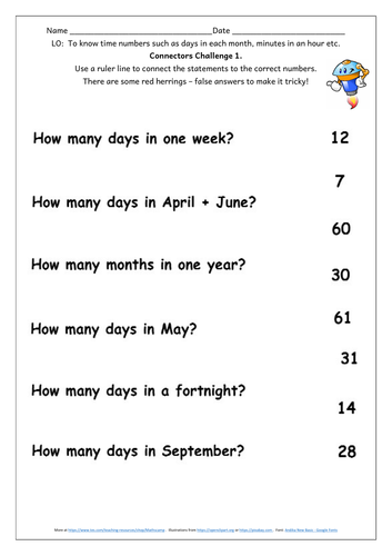Time Small Steps Y3 KS2 Telling The Time, Months Durations Challenges ...