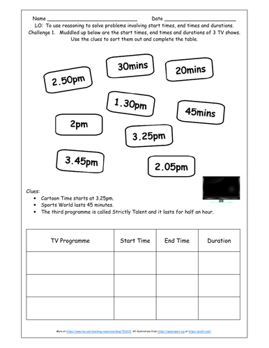 Time Small Steps Y3 KS2 Telling The Time, Months Durations Challenges ...