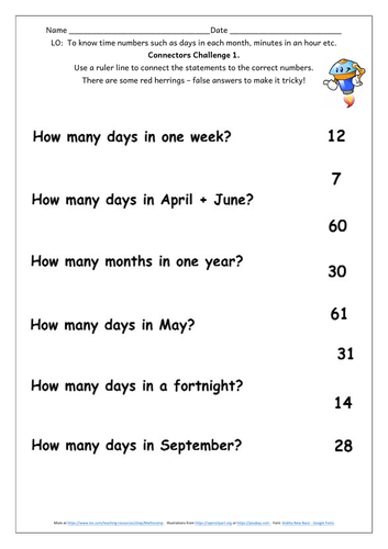 Y3 Time Free Taster | Teaching Resources