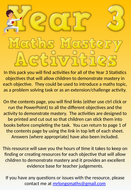 Statistics Mastery Activities – Year 3 | Teaching Resources