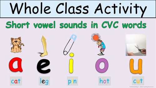 CVC Short Medial Vowels PowerPoint Presentations, Activities, Teacher ...