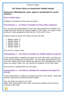 CVC Short Medial Vowels PowerPoint Presentations, Activities, Teacher ...