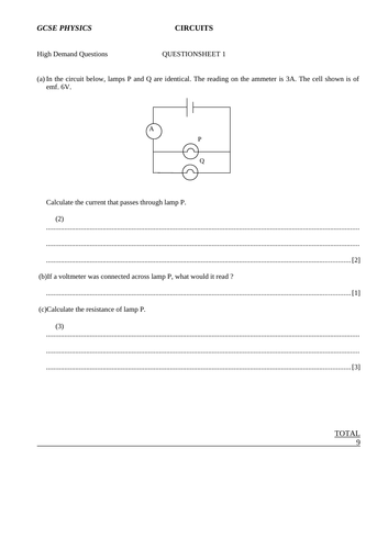 Series and Parallel circuits | Teaching Resources