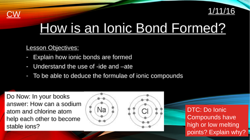 What is ionic bonding? | Teaching Resources