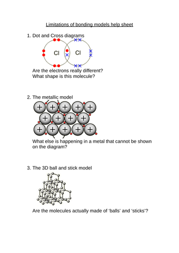 Covalent, ionic and metallic bonding comparison lesson | Teaching Resources