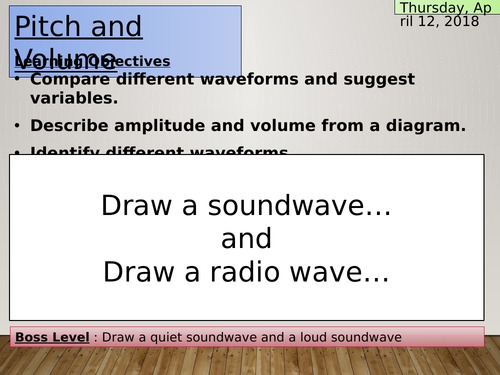 KS3 Waveforms, amplitude and pitch | Teaching Resources
