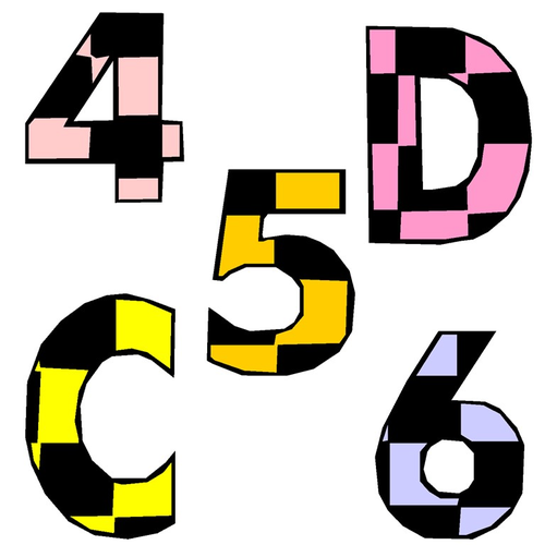 Alphabet and Numbers Clip Art - Checkers Alphabet and Numbers Clip Art ...