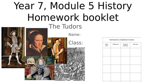 The Tudors Unit Homework tasks | Teaching Resources