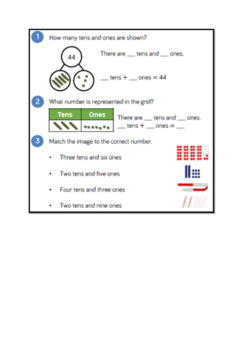 White Rose Hub Year 1, Spring Block 2, Week 1 (Numbers to 50+Tens and ...