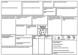 Ecology Adaptations and Environment Revision MAT and Question MAT ...