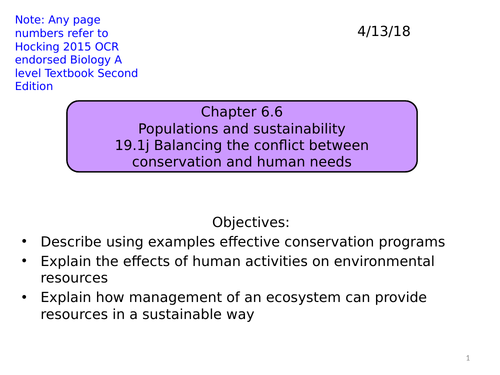 Populations & sustainability: Balancing the conflict between ...