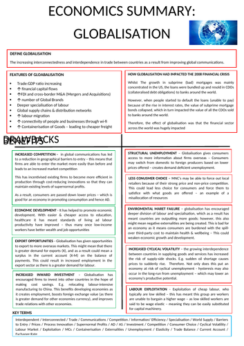 A-Level - Economics - Globalisation | Teaching Resources