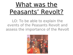 Peasants' Revolt- causes/events creative worksheet | Teaching Resources