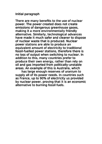 Nuclear power balanced arguments | Teaching Resources