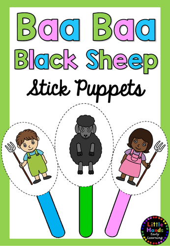 Baa Baa Black Sheep Stick Puppets | Teaching Resources
