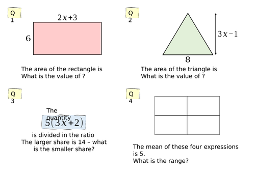 Solving Equations with Brackets - Challenge Questions | Teaching Resources
