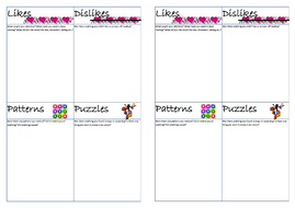 Reading Response: Likes, Dislikes, Patterns & Puzzles | Teaching Resources