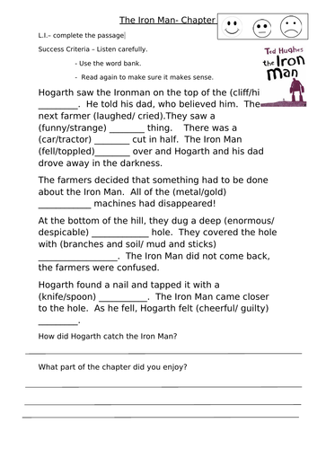 The Iron Man Differentiated resources for KS2 | Teaching Resources