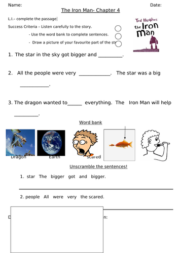 The Iron Man Differentiated resources for KS2 | Teaching Resources