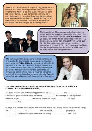 A LEVEL HISPANIC MUSIC PACK | Teaching Resources
