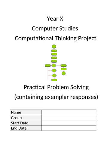 KS3 Computational Thinking Project - Practical Problem Solving (Full Unit of Work) | Teaching ...