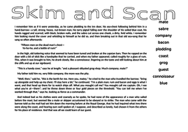 Skim and scan sheets | Teaching Resources