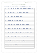 Song 'This Is Me' listening comprehension Worksheets +Theme + Keys ...
