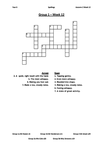 Year 6 Autumn Term 2 Spellings | Teaching Resources