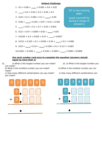Year 5 Decimals Summer Term: White Rose Maths - Adding Decimals within ...