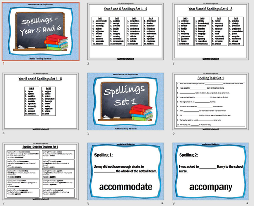 Spellings Year 5 and Year 6 (PowerPoint and worksheets) | Teaching ...