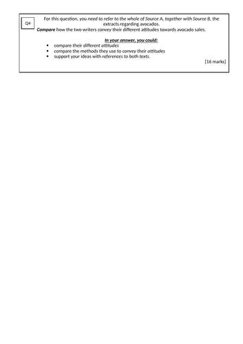 AQA English Language 2 mock paper | Teaching Resources