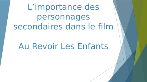 "Au Revoir Les Enfants" study pack 1 - Louis Malle | Teaching Resources