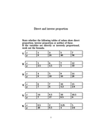 Direct and inverse proportion worksheet (with solutions) | Teaching ...