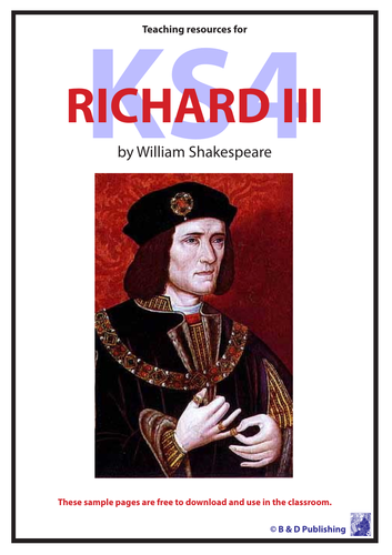 Richard III Scheme of Work Sample Pages | Teaching Resources