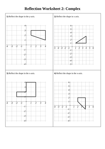 Differentiated Reflecting Shapes Worksheets | Teaching Resources