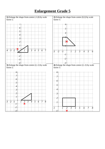 Differentiated Enlargement worksheets | Teaching Resources