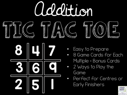 Addition Tic Tac Toe | Teaching Resources
