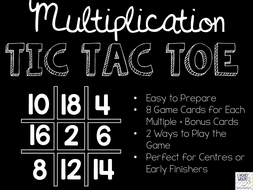Multiplication Tic Tac Toe | Teaching Resources