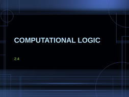 2.4 Computational Logic | Teaching Resources
