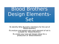 OCR GCSE Blood Brothers Set Design Revision lesson | Teaching Resources