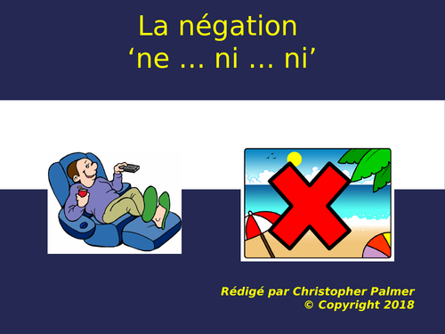French: Negatives: Ne .... ni .... ni | Teaching Resources
