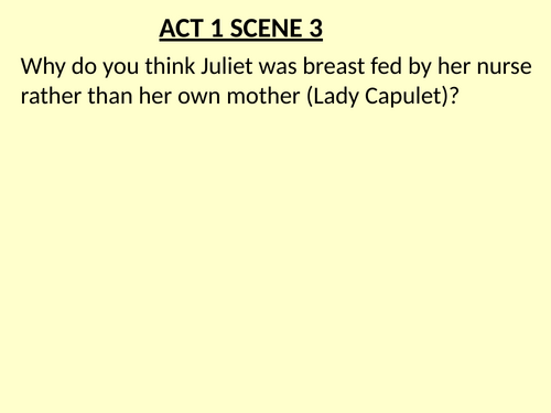 Romeo and Juliet Act 1 Scene 3 lesson | Teaching Resources